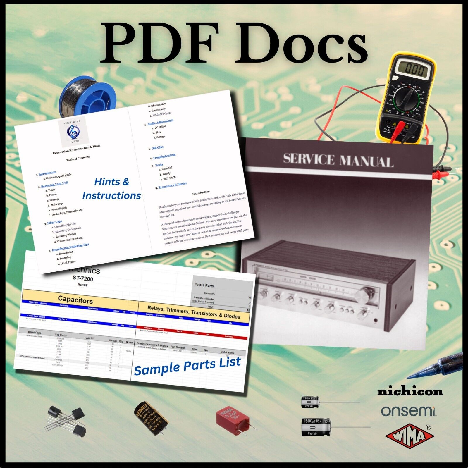 PDF-docs – Stereo Hifi Restoration Kit | Vintage Hifi | Marblehead Audio